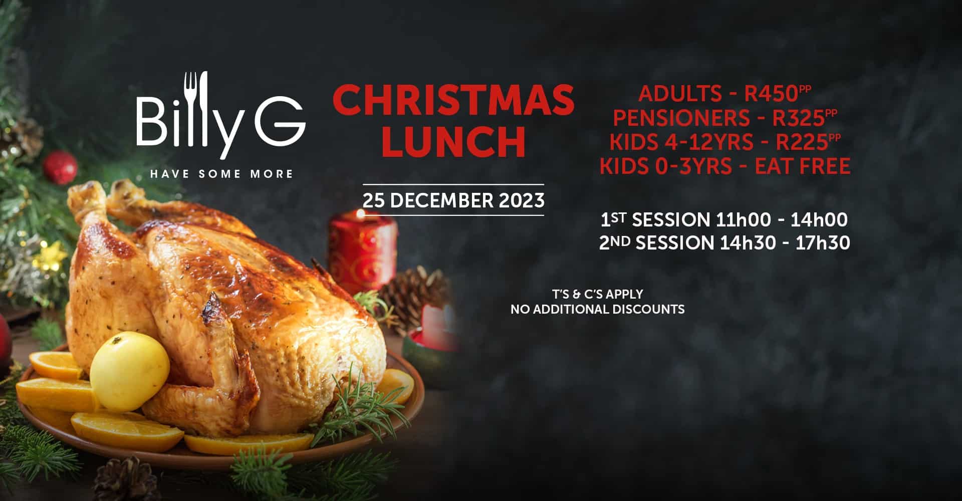 Christmas Buffet at Billy G