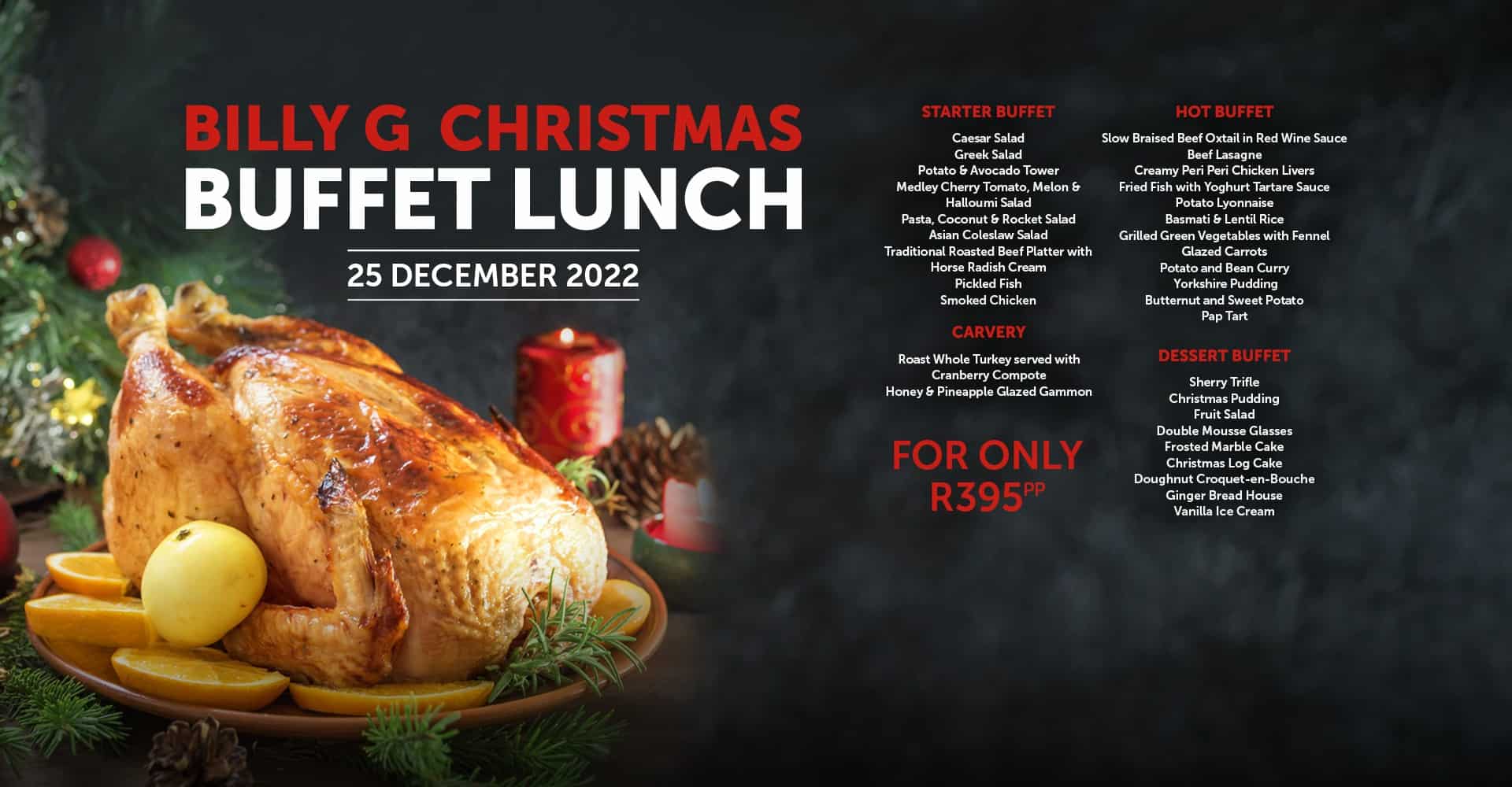 Christmas Buffet at Billy G